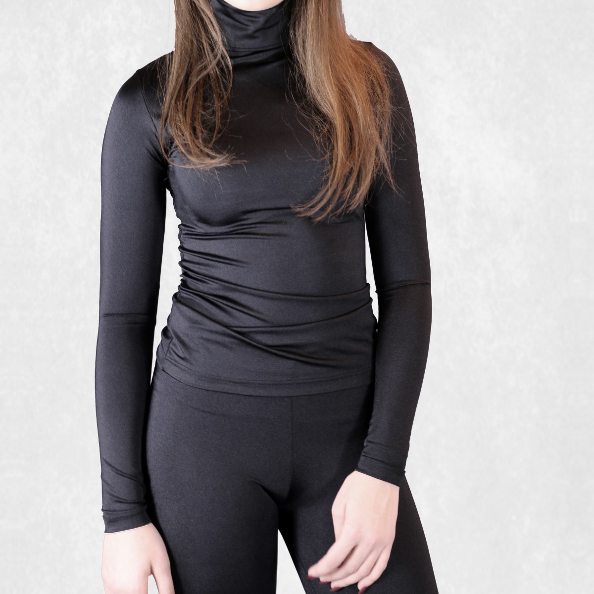 Turtleneck Top - Rollover Long-Sleeve Top